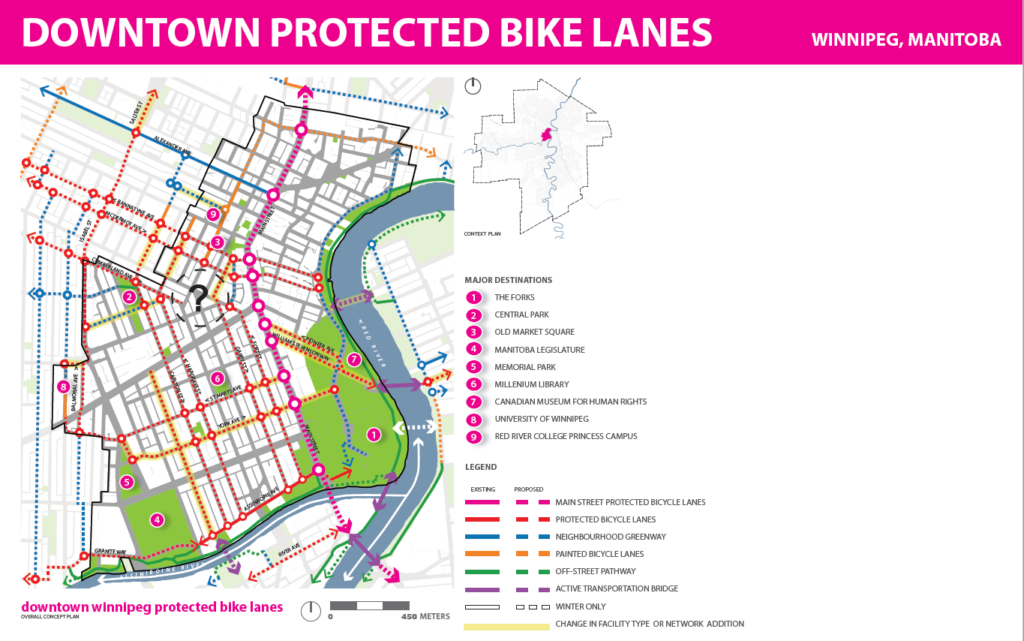 Downtown Protected Bike Lane Network Backgrounder – Bike Winnipeg